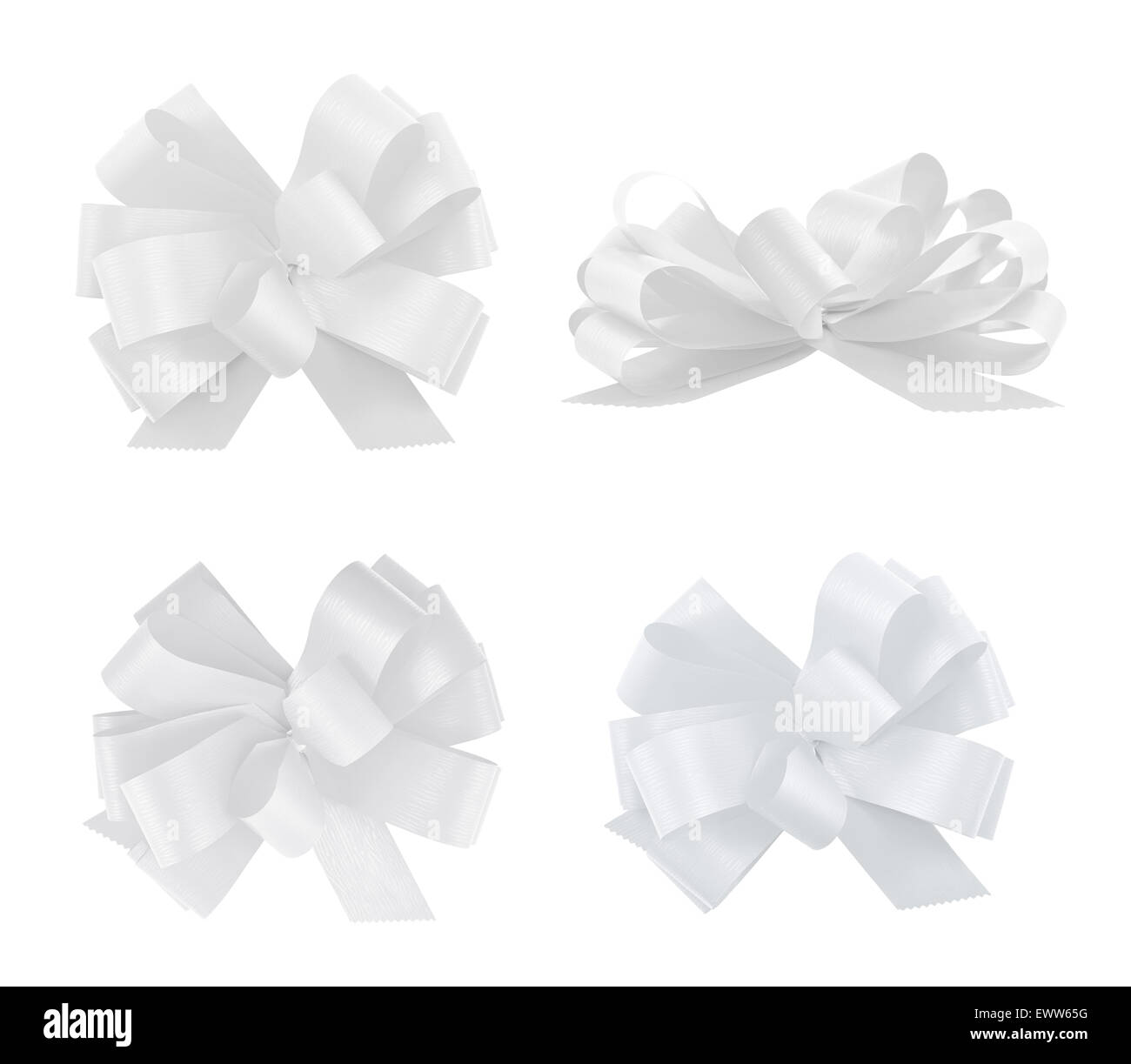 Set of four gift bows Stock Photo - Alamy