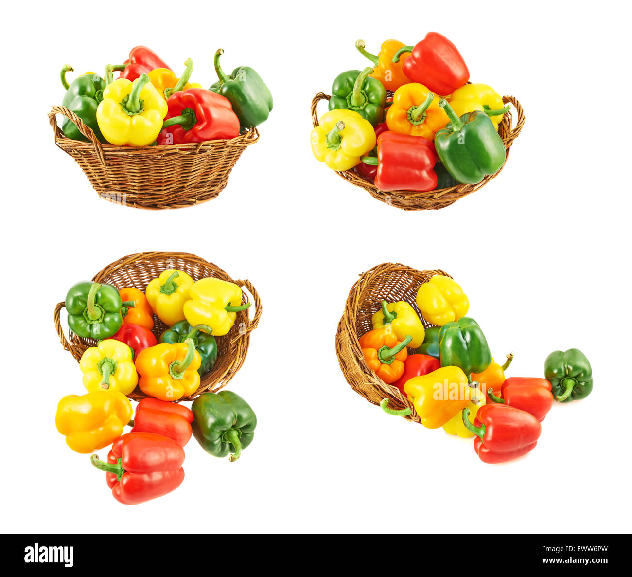 Pepper basket isolated white bel hi-res stock photography and images ...