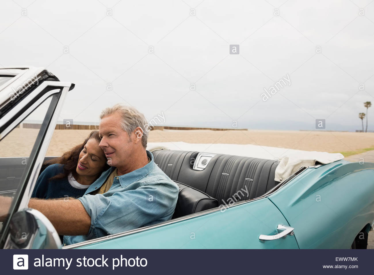 Couple convertible driving hi-res stock photography and images - Alamy