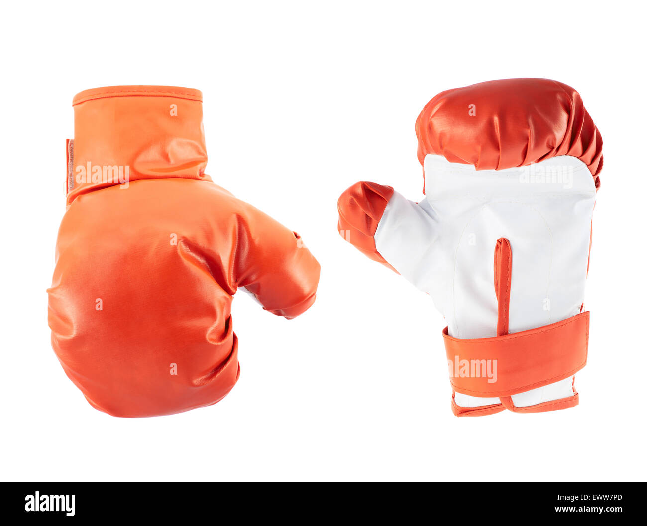 Red boxing gloves isolated Stock Photo - Alamy