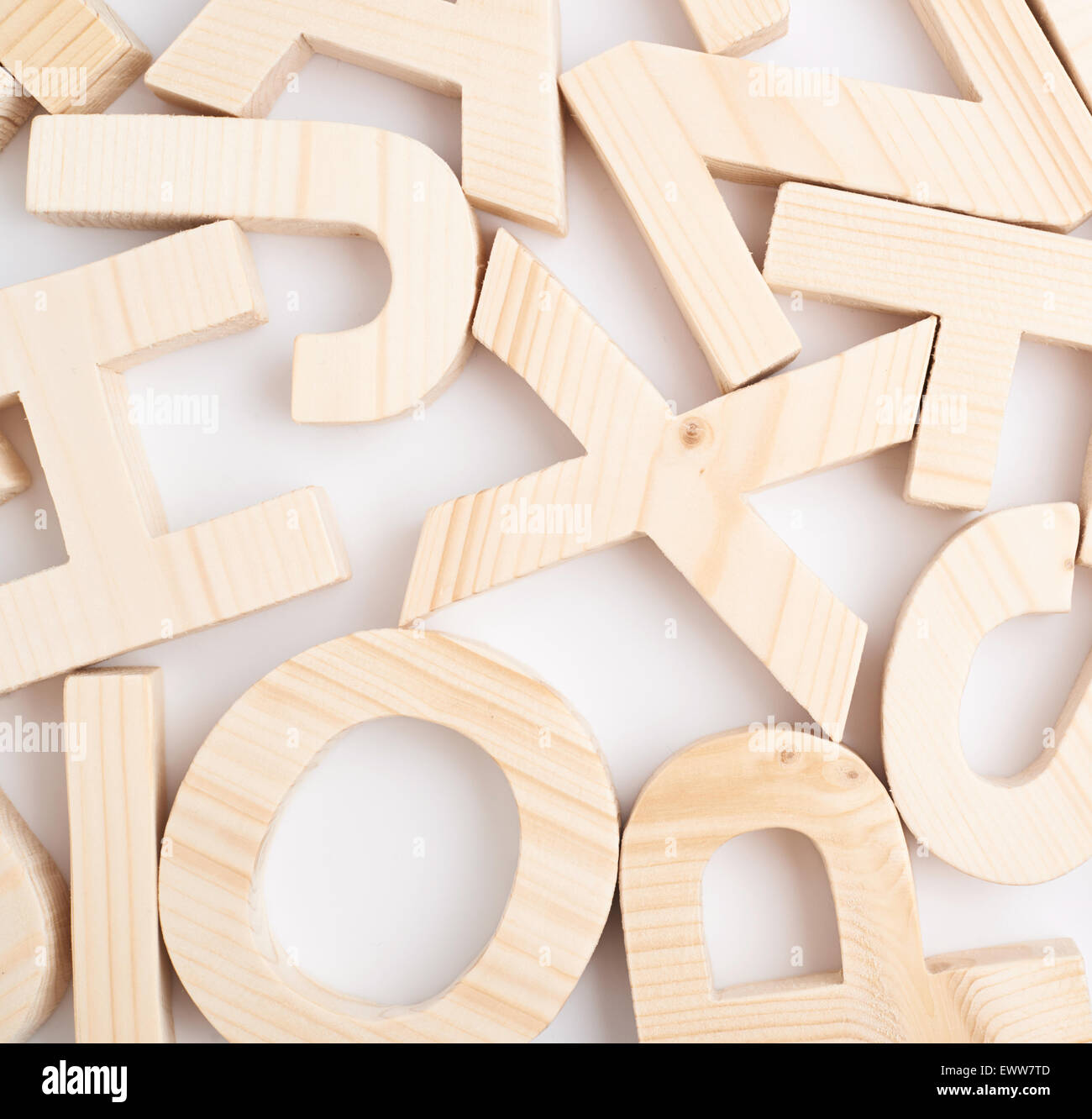 Surface covered with wooden letters Stock Photo - Alamy