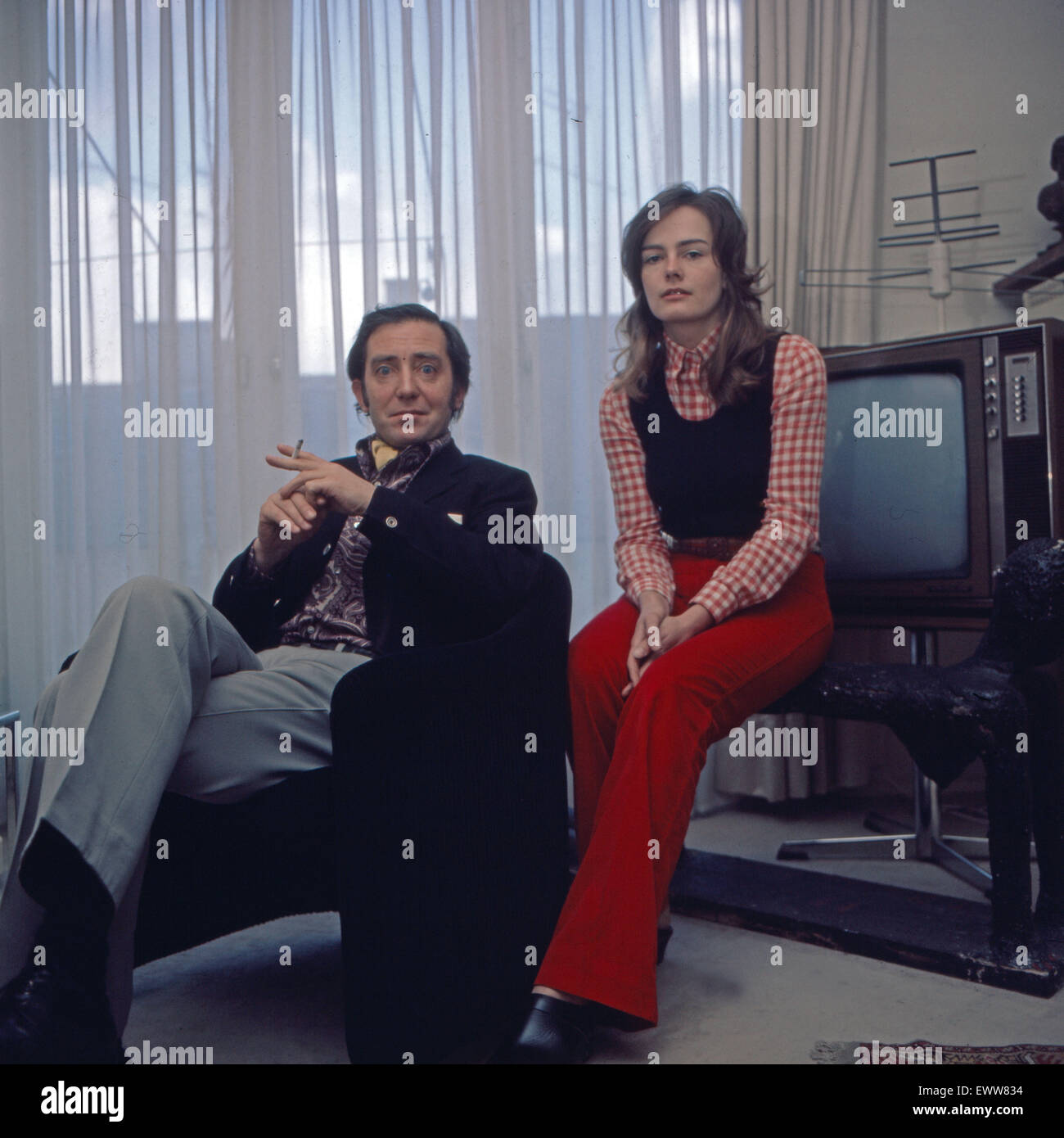 Der deutsche Schauspieler und Synchronsprecher Hans Clarin mit Tochter ...