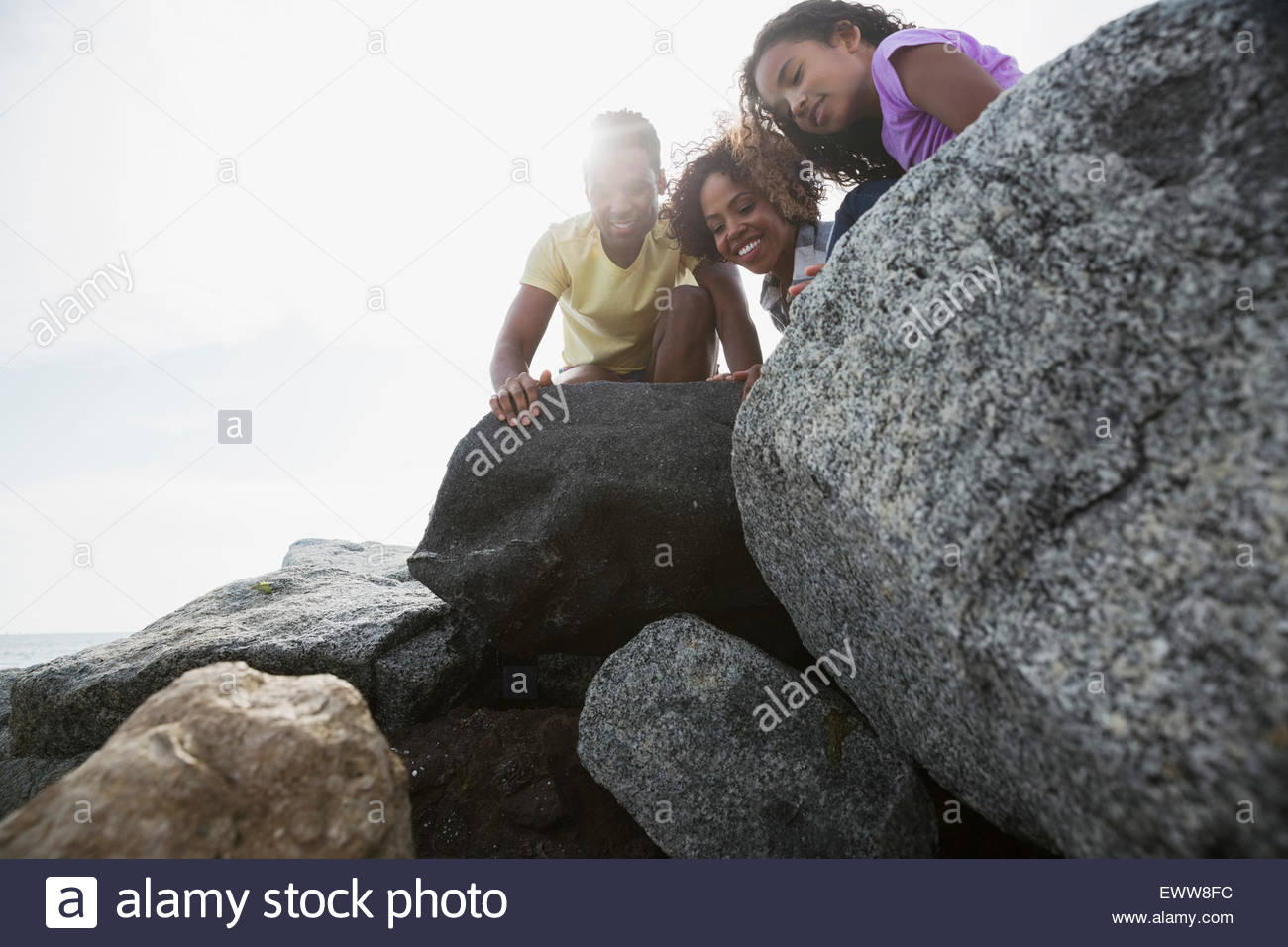 Family back head hi-res stock photography and images - Alamy