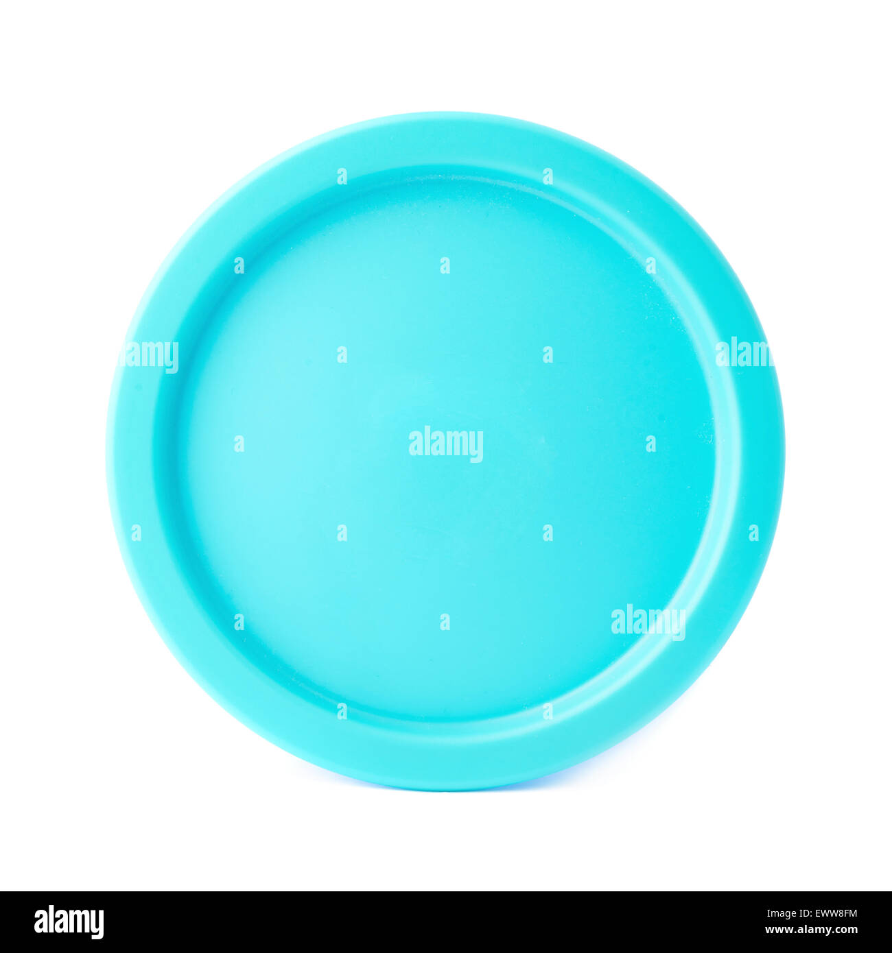 Blue round plastic cap isolated Stock Photo - Alamy