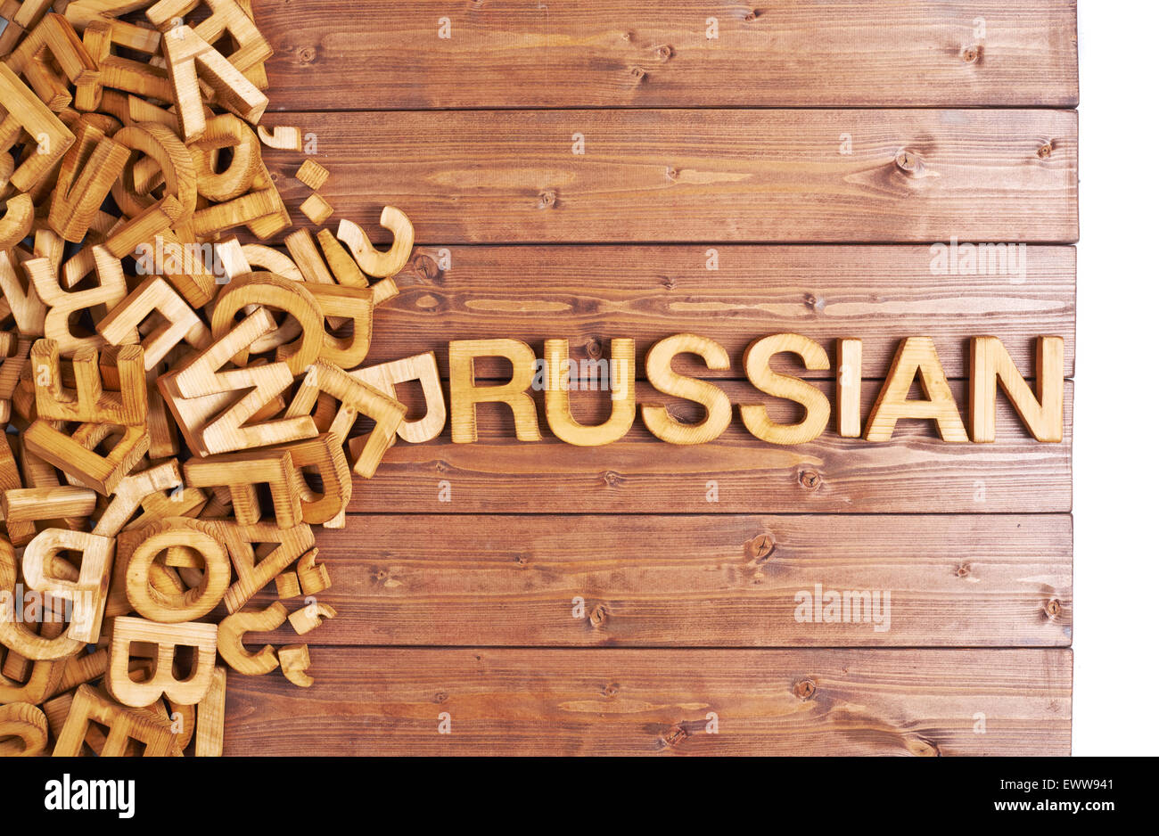 Word russian made with wooden letters Stock Photo - Alamy