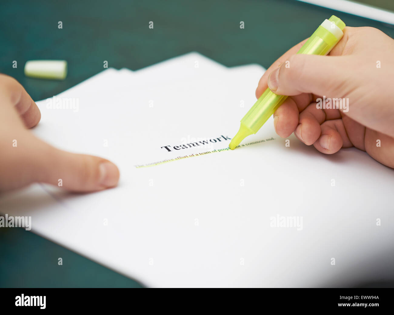 Teamwork dictionary definition hi-res stock photography and images - Alamy