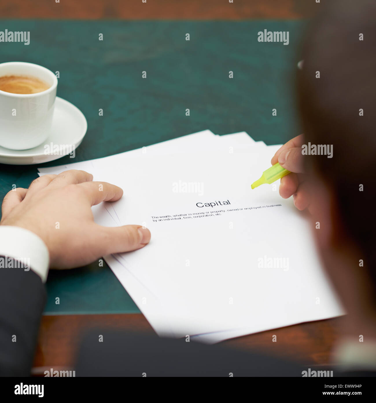 Marking words in a capital definition Stock Photo - Alamy