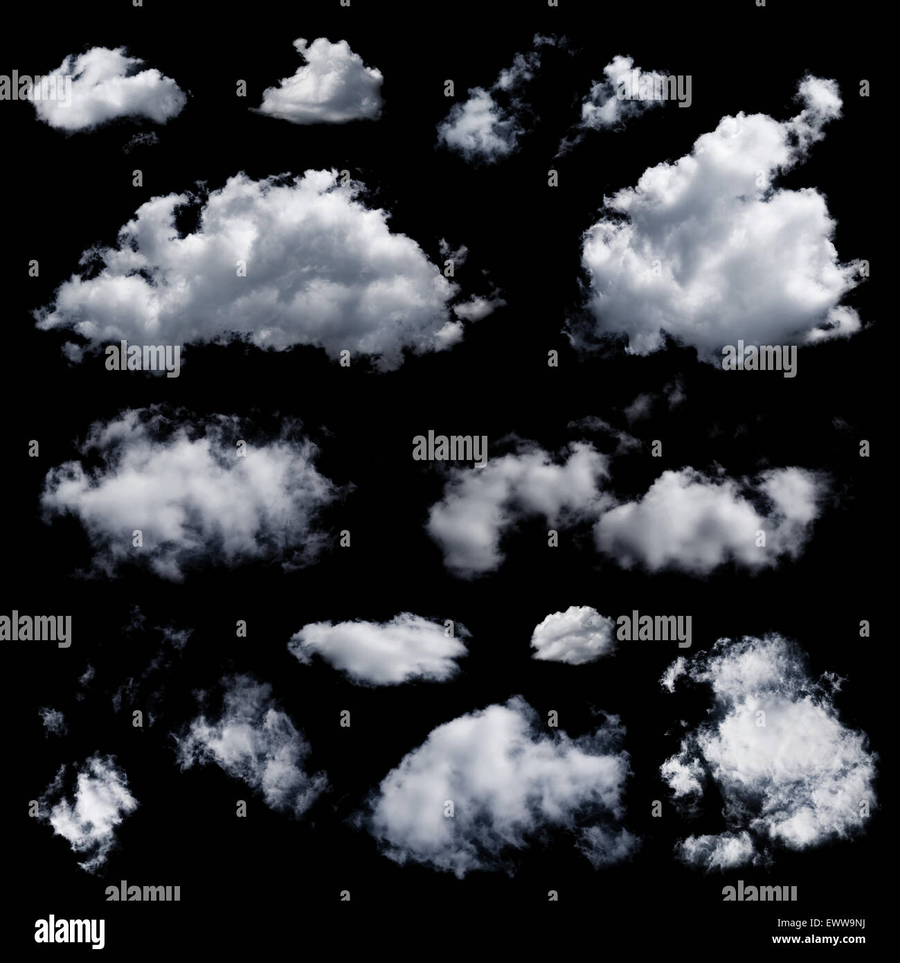 Set of multiple clouds isolated Stock Photo - Alamy