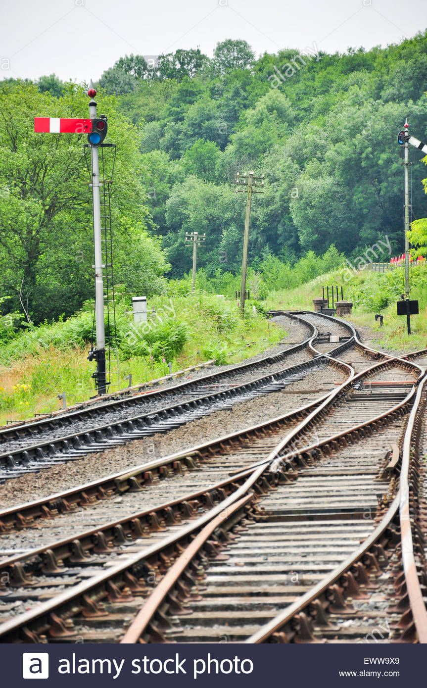 Railway Signal Post Stock Photos & Railway Signal Post Stock Images - Alamy