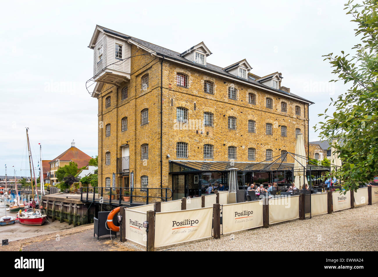 Faversham Creek Posillipo Italian Restaurant Kent England Stock Photo - Alamy