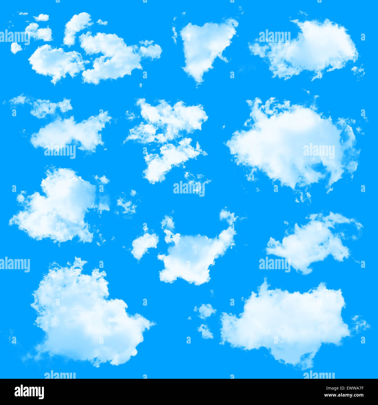 Set of multiple clouds isolated Stock Photo - Alamy