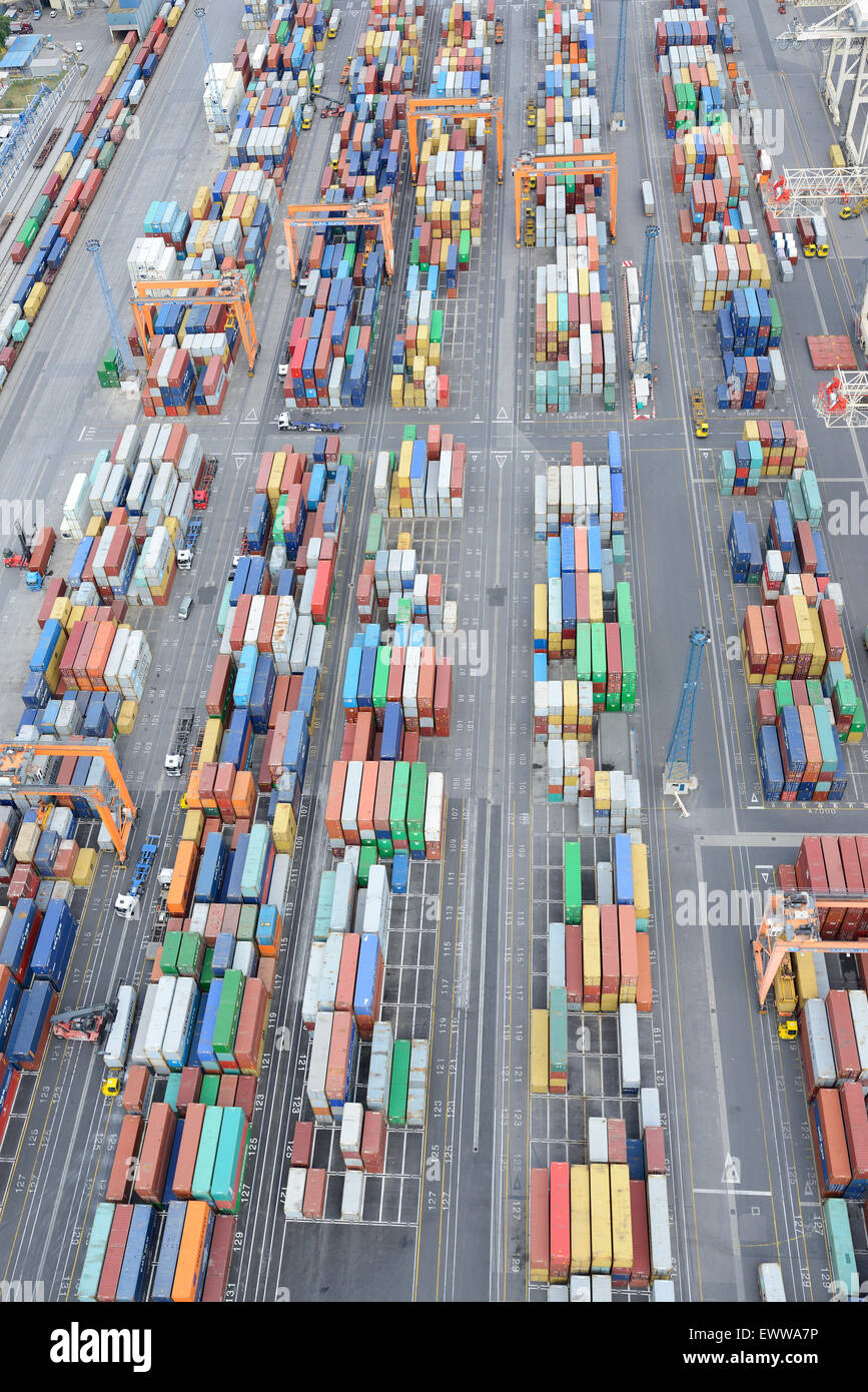 Cargo Containers At A Wharf High Resolution Stock Photography and ...