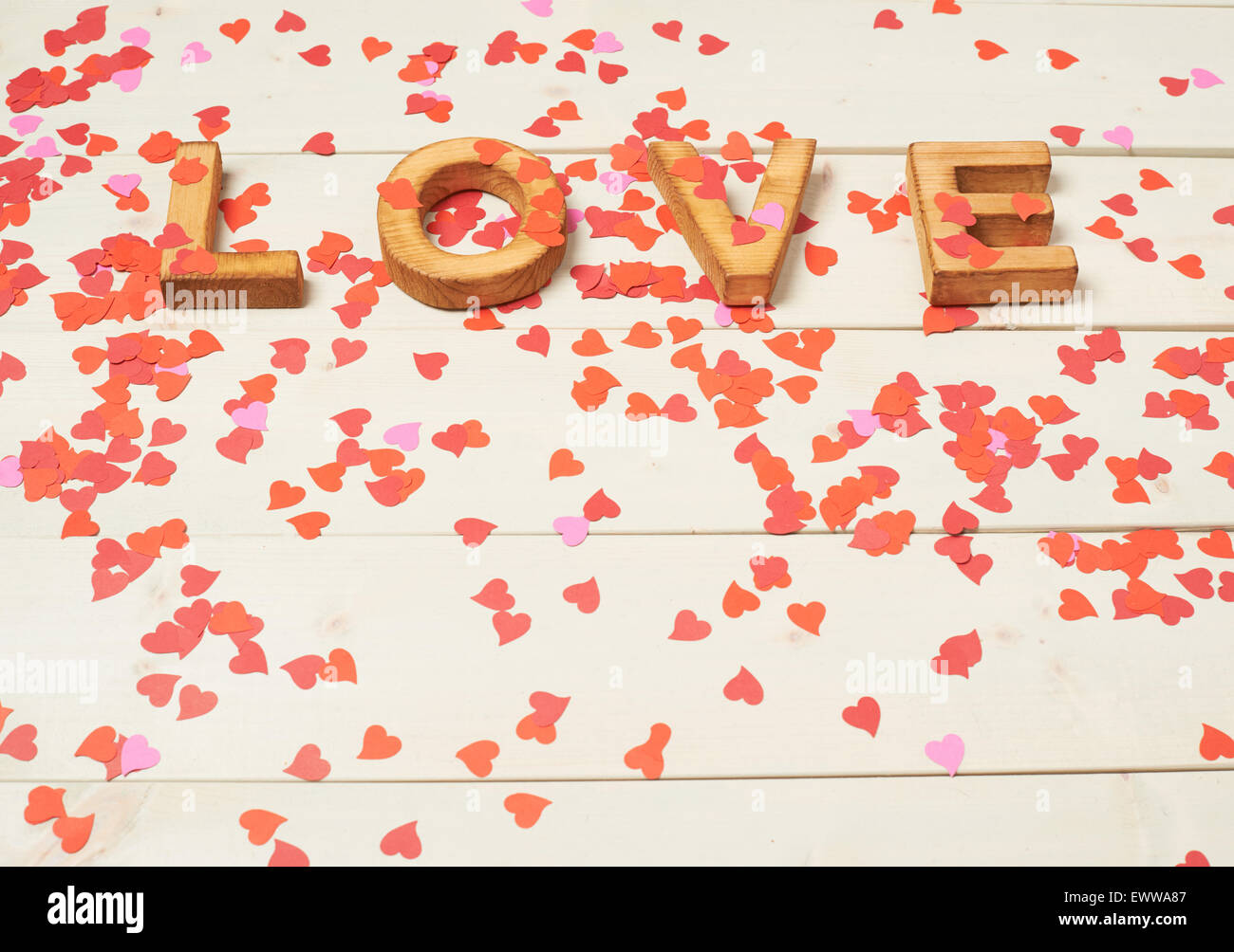 Word Love composition Stock Photo - Alamy