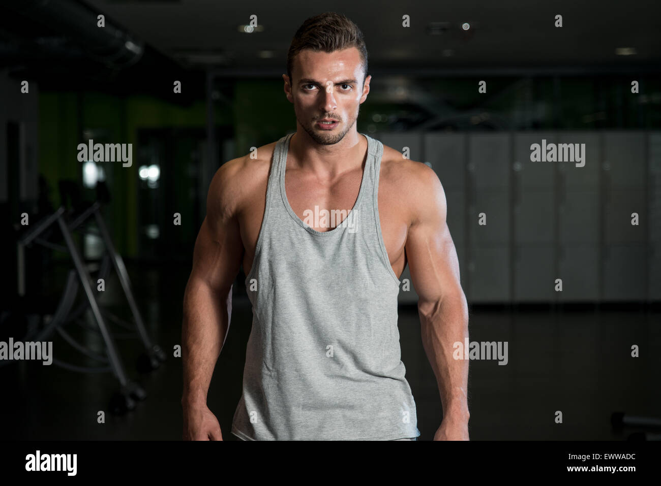Portrait Of A Young Muscular Sporty Fit Caucasian Man Stock Photo - Alamy
