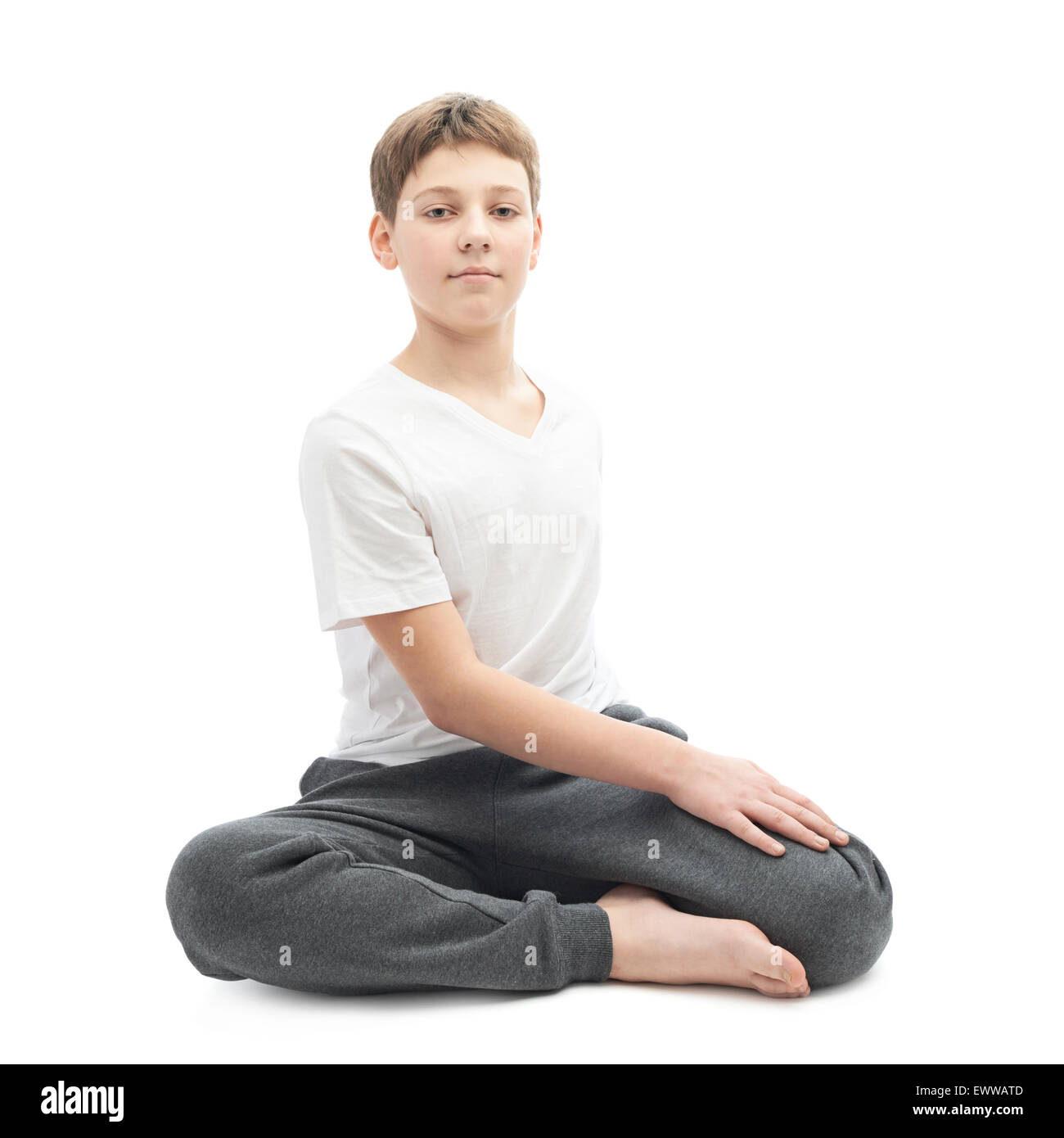 Boy stretching Cut Out Stock Images & Pictures - Alamy