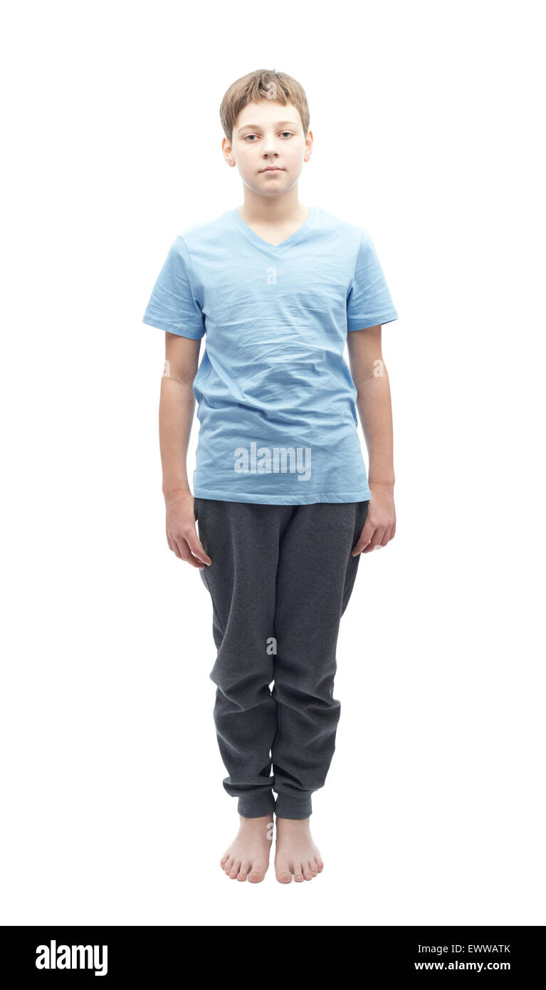 Full body teen boy standing Cut Out Stock Images & Pictures - Alamy