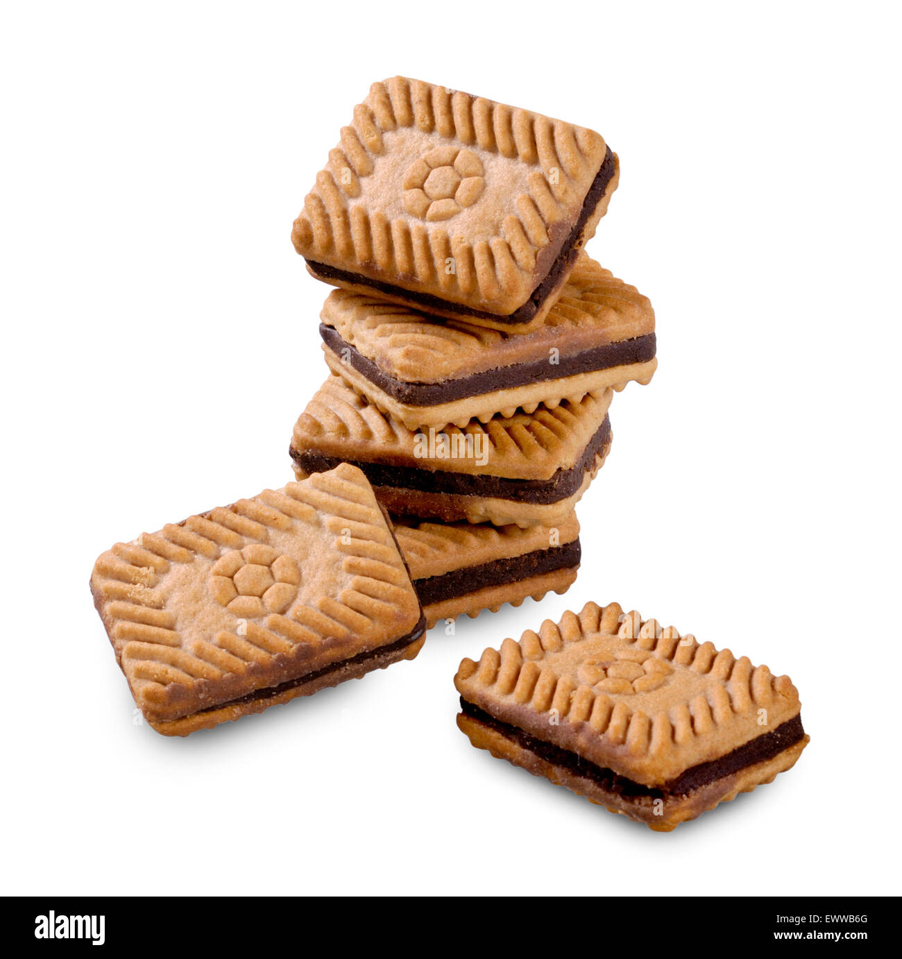 Chocolate Cream Biscuits-2 Stock Photo - Alamy