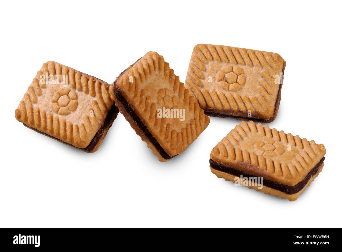 Chocolate Cream Biscuits-1 Stock Photo - Alamy
