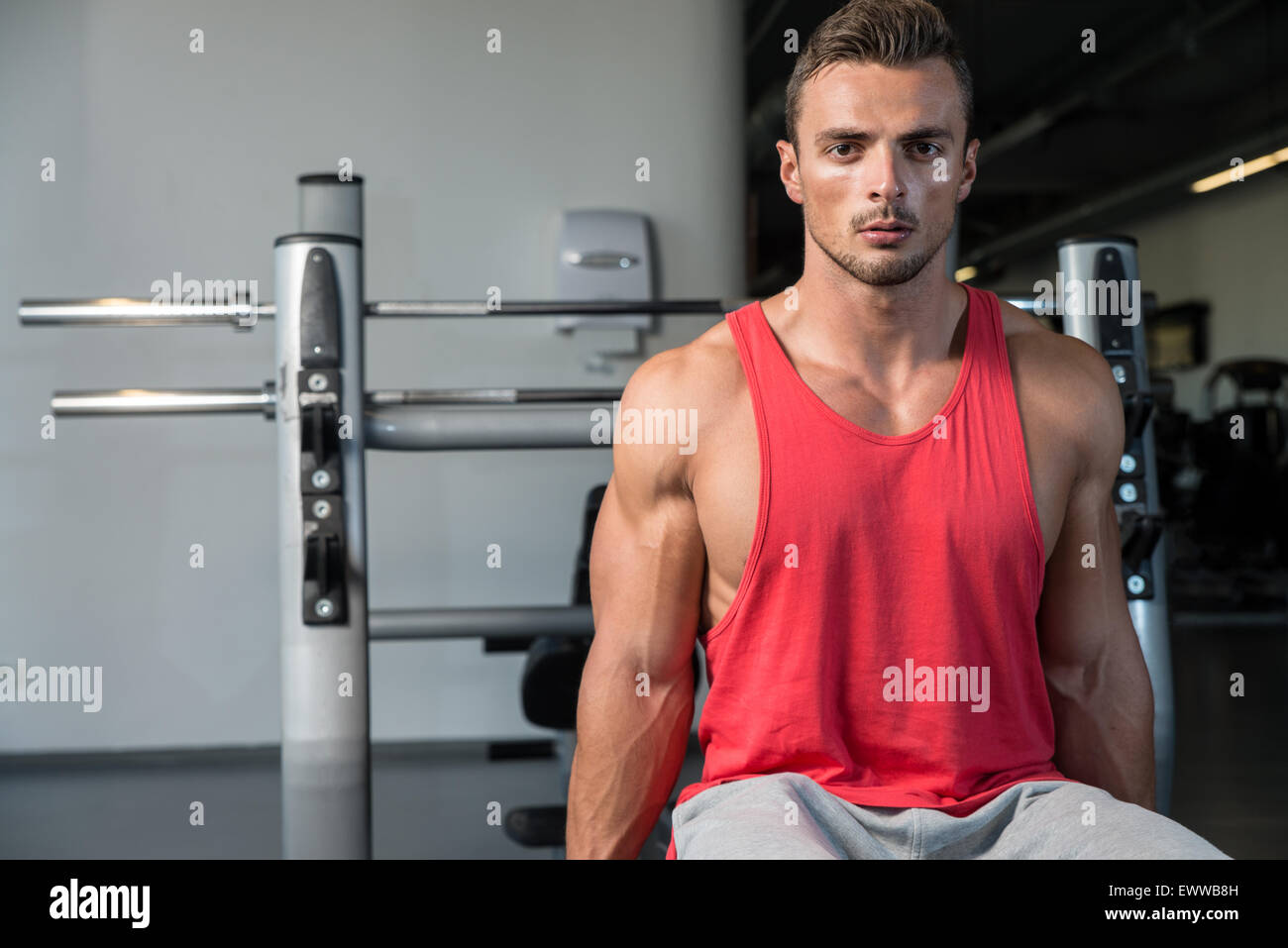Muscular men exercising medicine hi-res stock photography and images ...