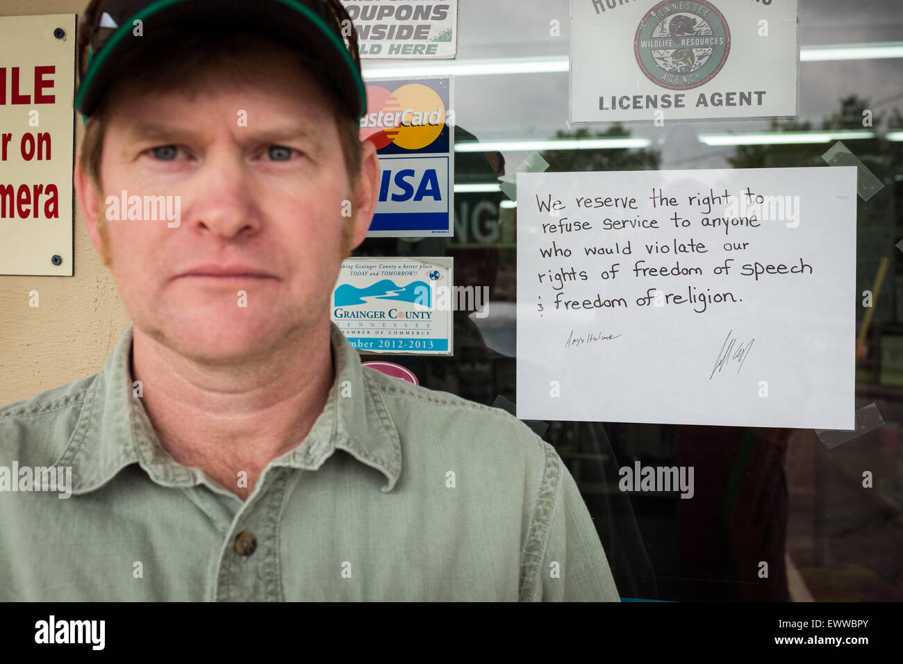 Washburn, Tennessee, USA. 01st July, 2015. Hardware Store Owner Jeff ...