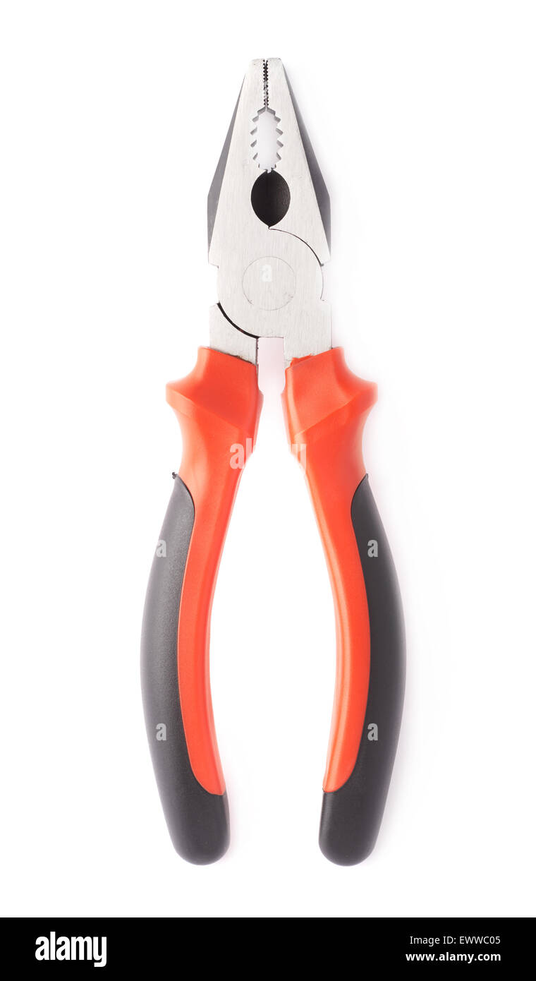 Metal pliers tool isolated Stock Photo - Alamy