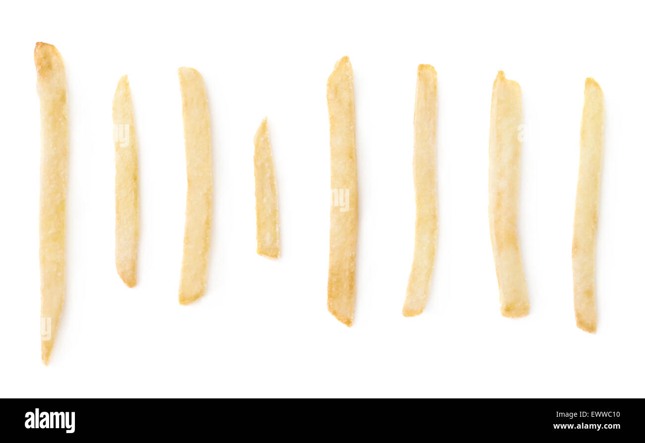 Set of single french fries isolated Stock Photo - Alamy