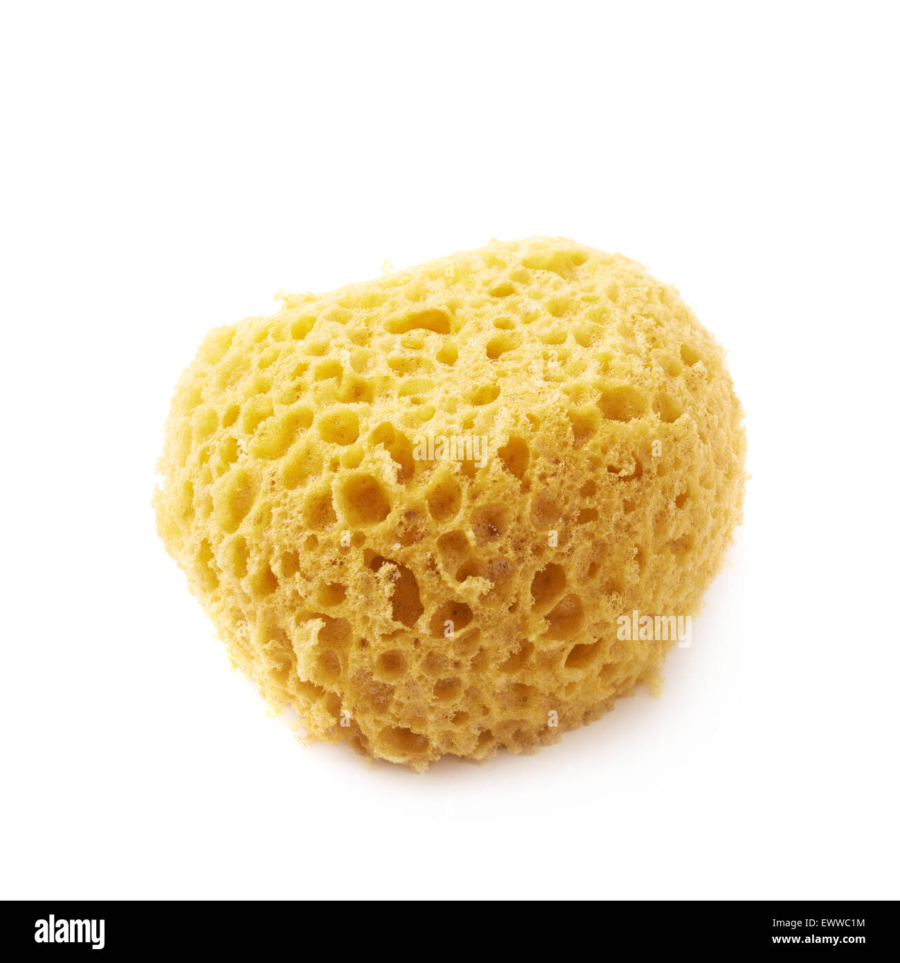 Yellow bathing sponge isolated Stock Photo - Alamy