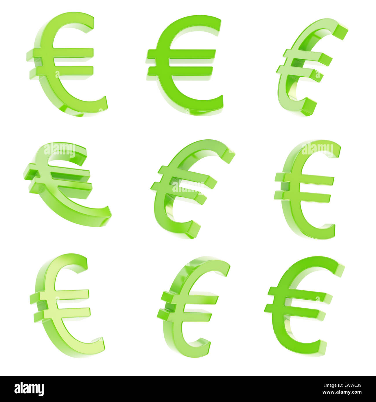 Euro currency sign render Stock Photo - Alamy