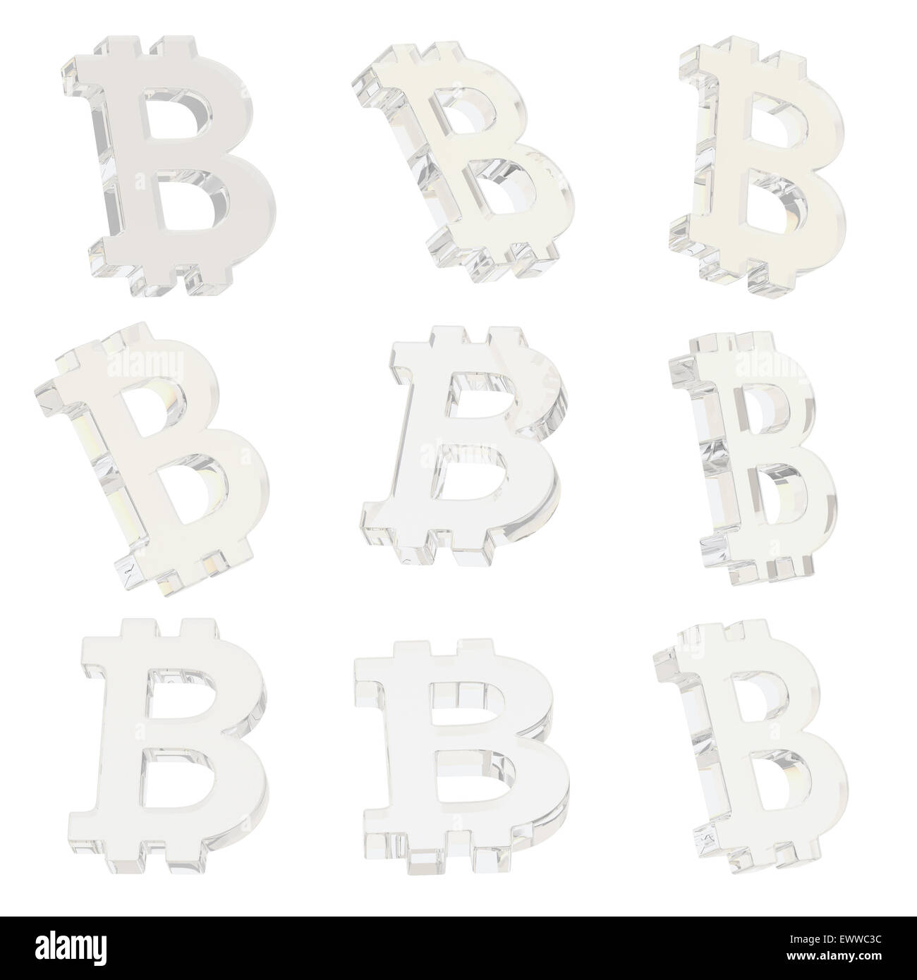 Bitcoin currency sign render Stock Photo - Alamy