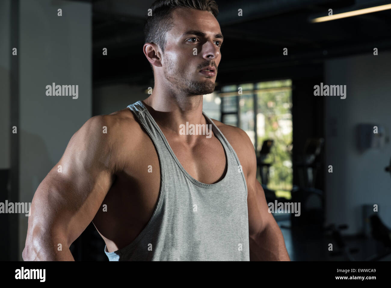 Shoulders Cable Lateral Raise Workout Stock Photo - Alamy