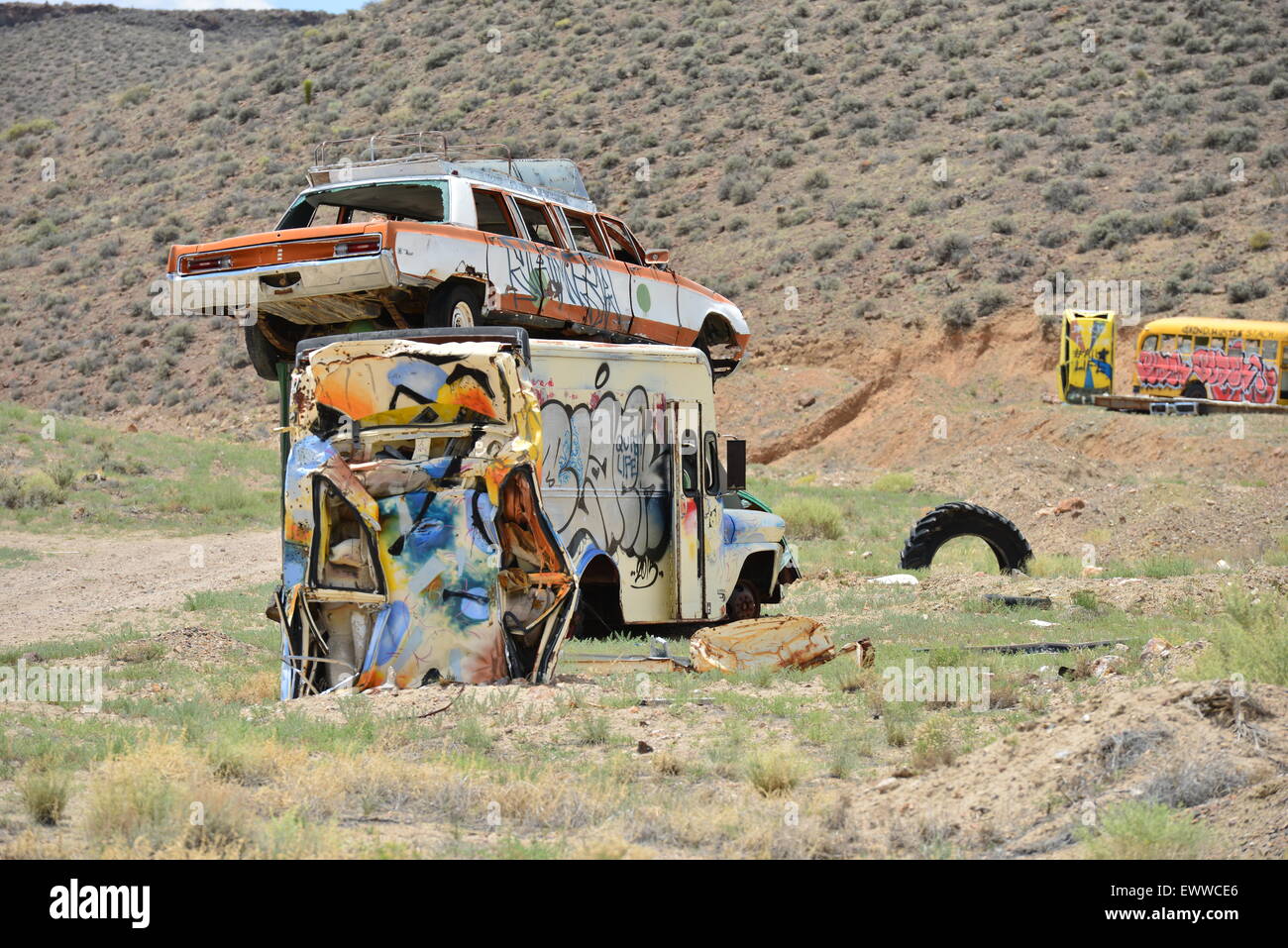 The car forest at Goldfield in Nevada Stock Photo - Alamy