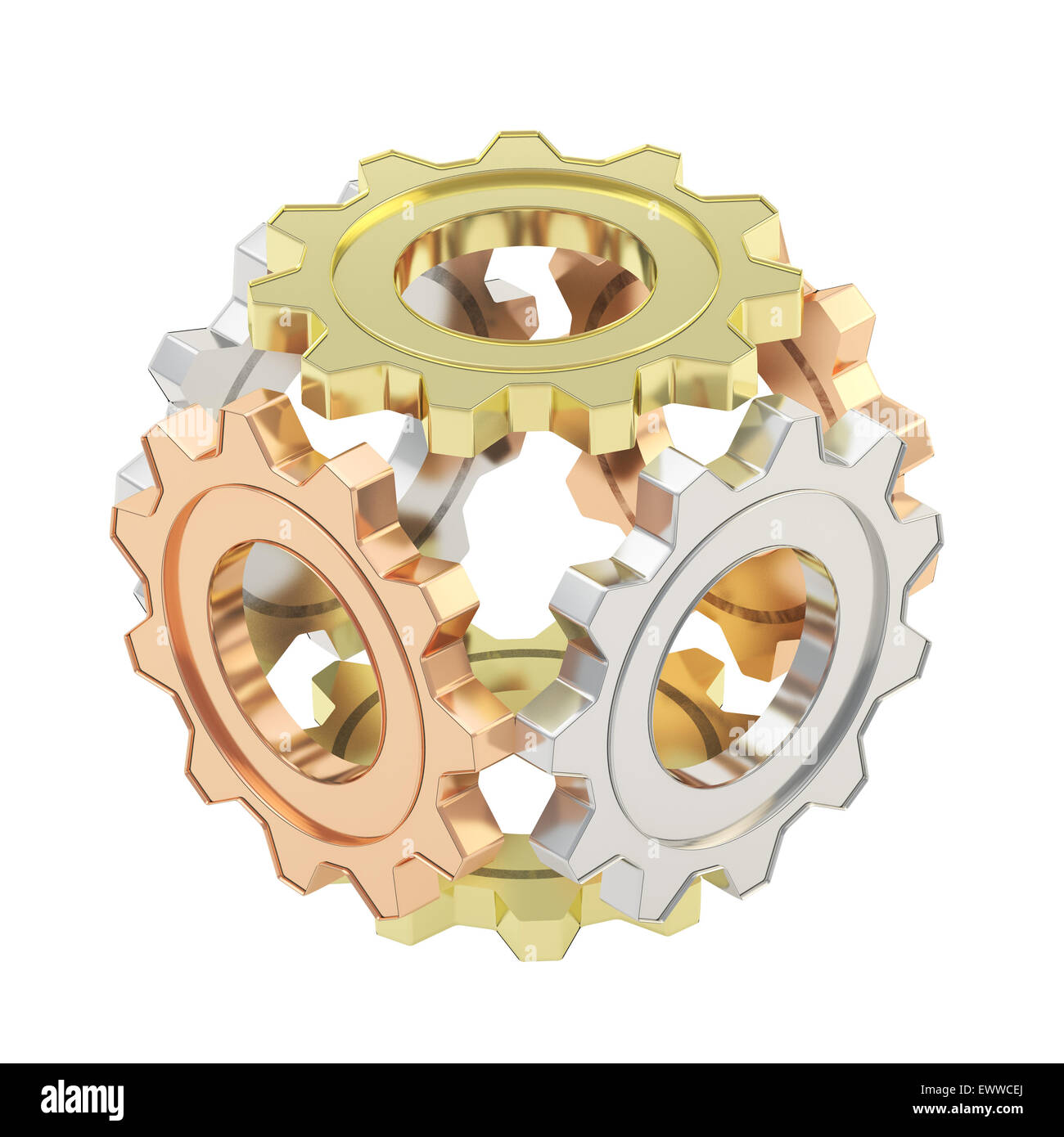 Metal sphere 3d gear Cut Out Stock Images & Pictures - Alamy