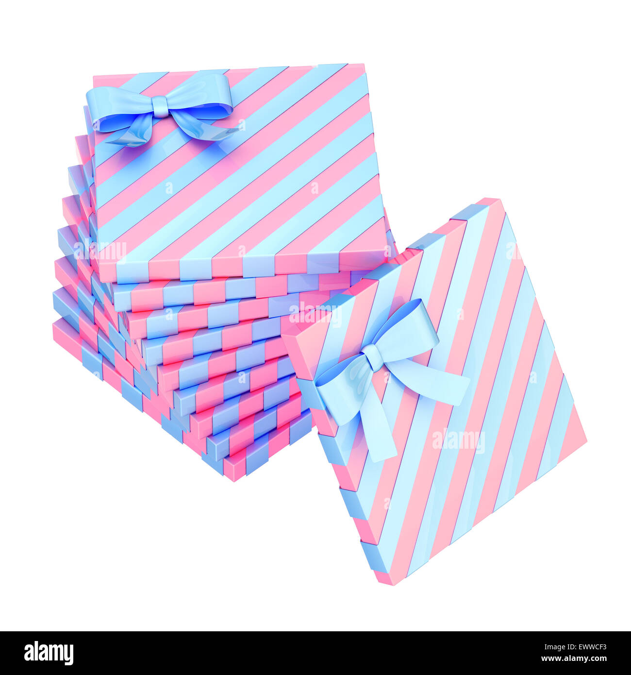 Gift box pink ribbon present surprise render giving hi-res stock ...