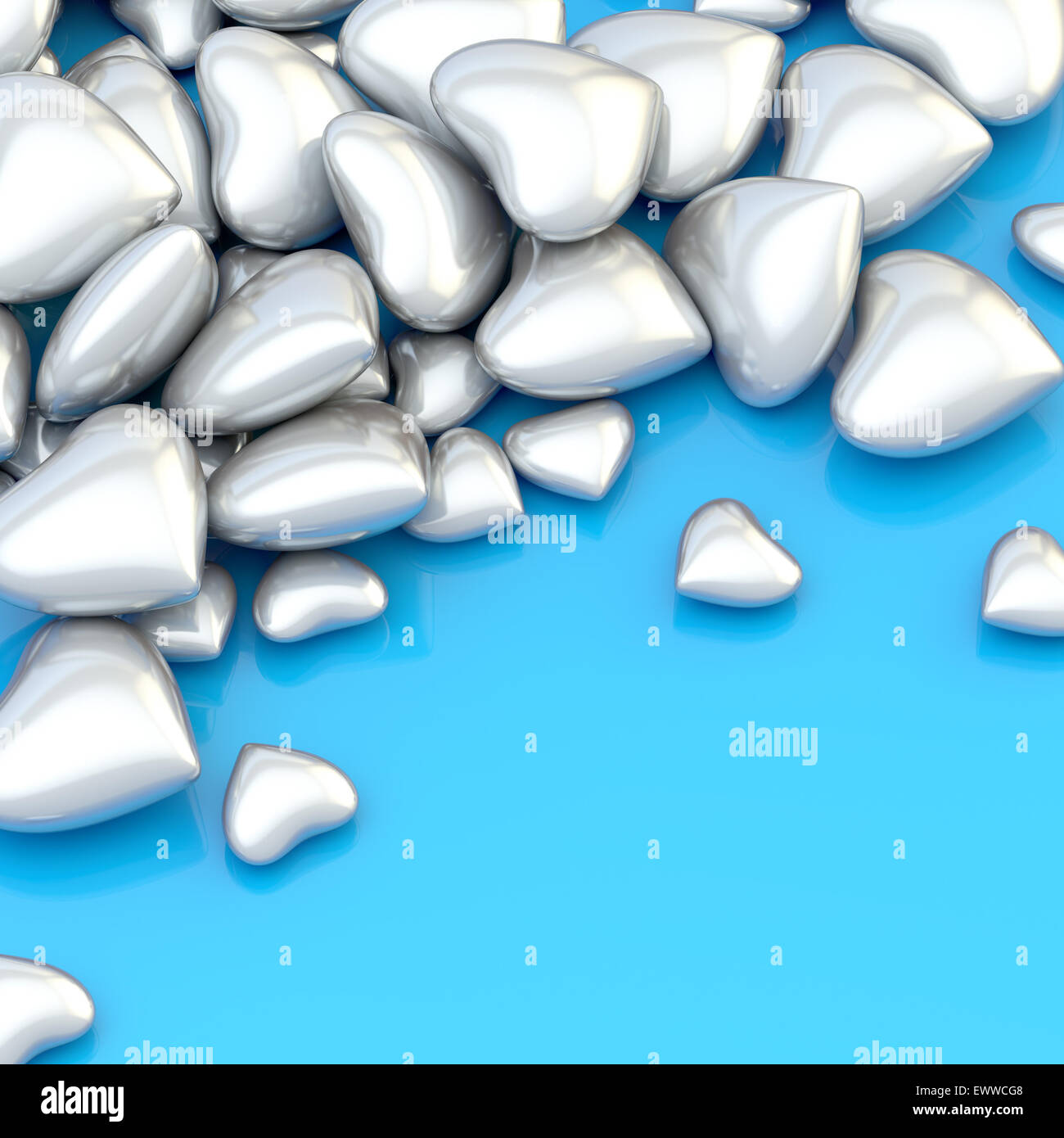 Pile of hearts over a surface Stock Photo - Alamy