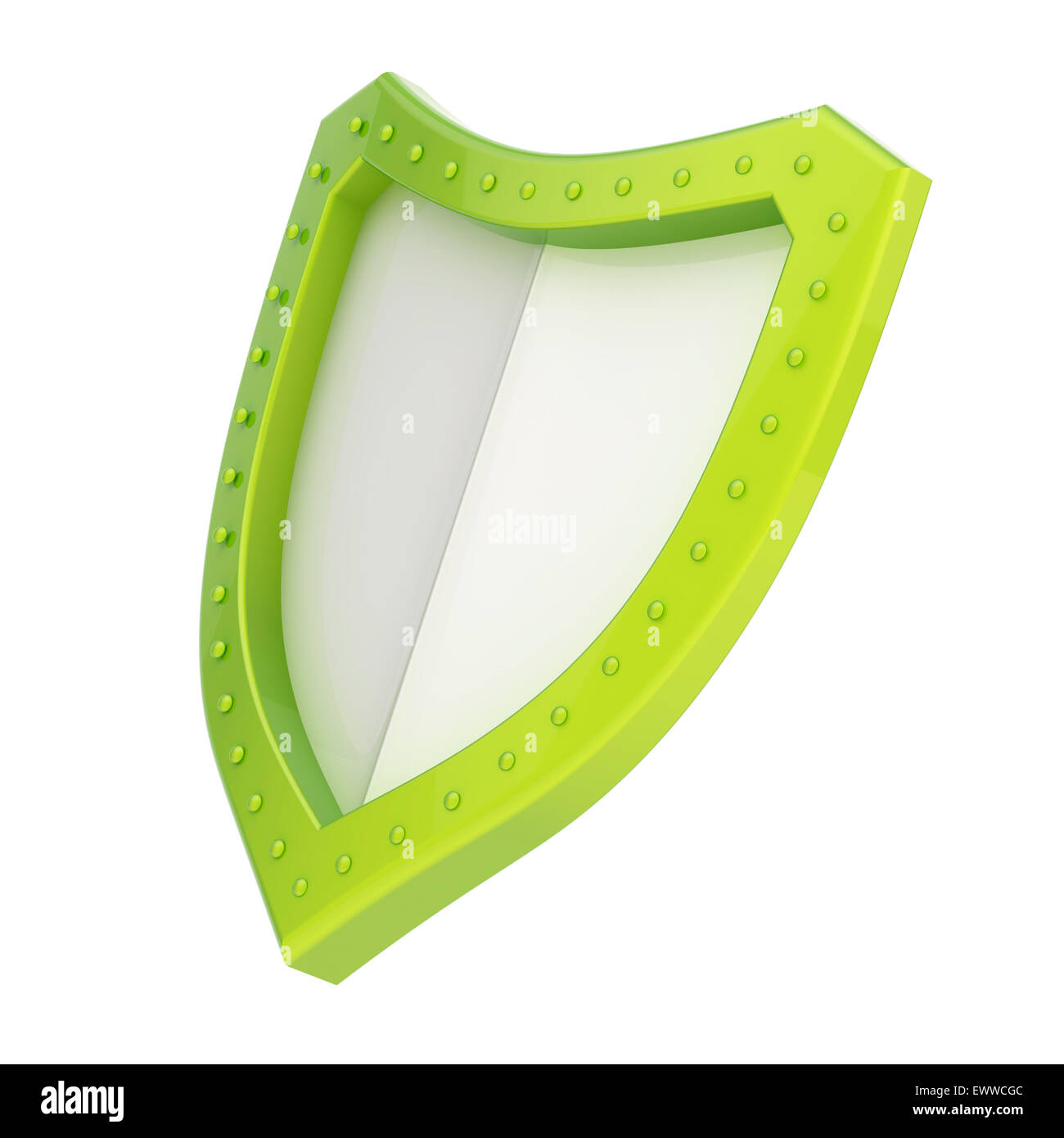 Three-dimensional shield symbol isolated Stock Photo - Alamy