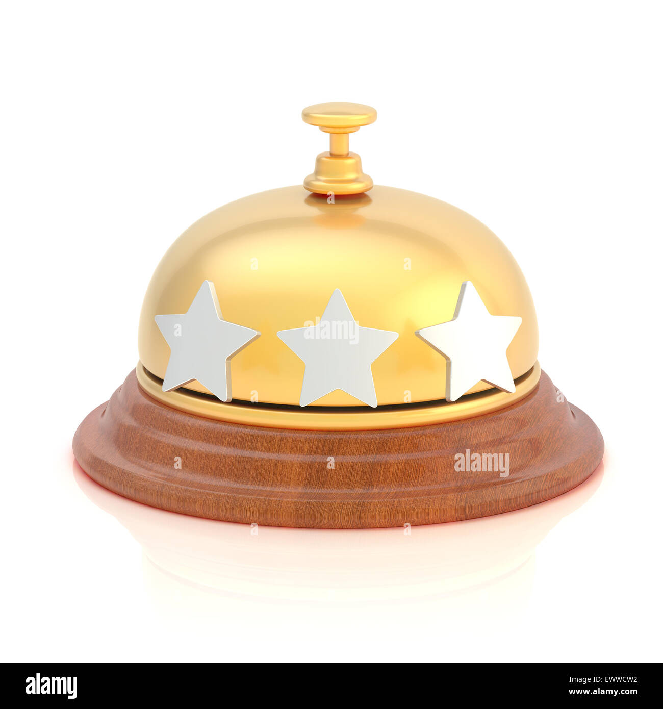 Three star hotel's reception bell Stock Photo - Alamy