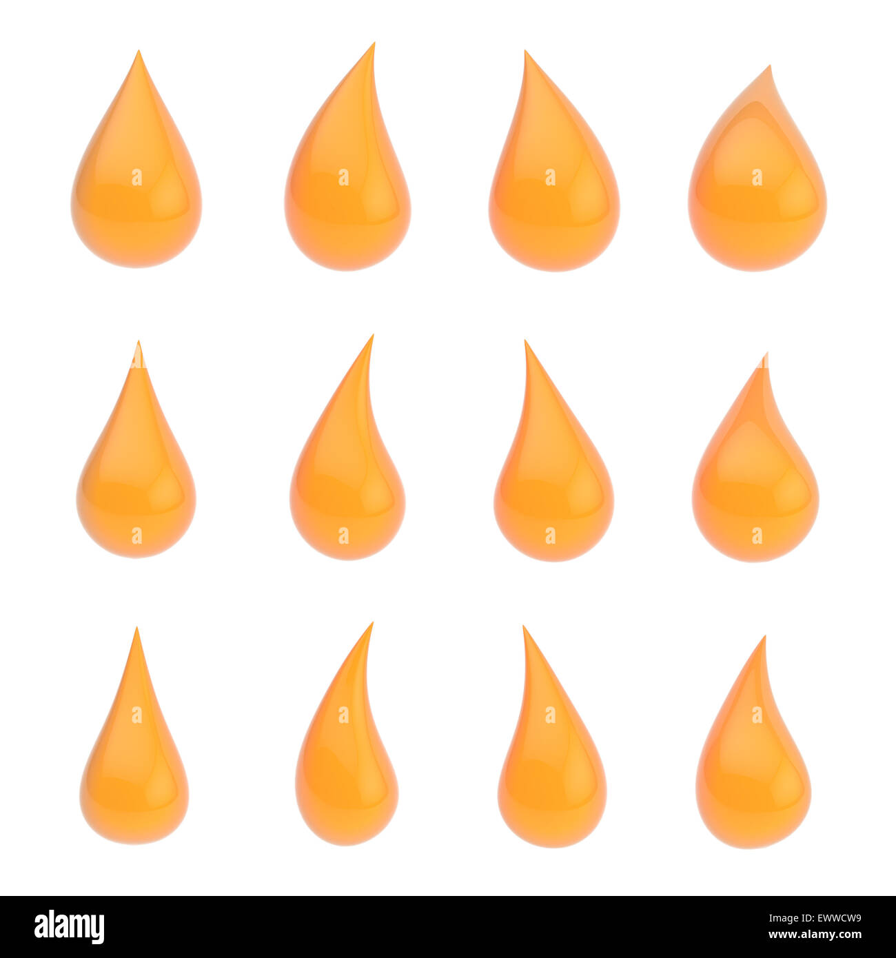 Set of twelve liquid drops isolated Stock Photo - Alamy