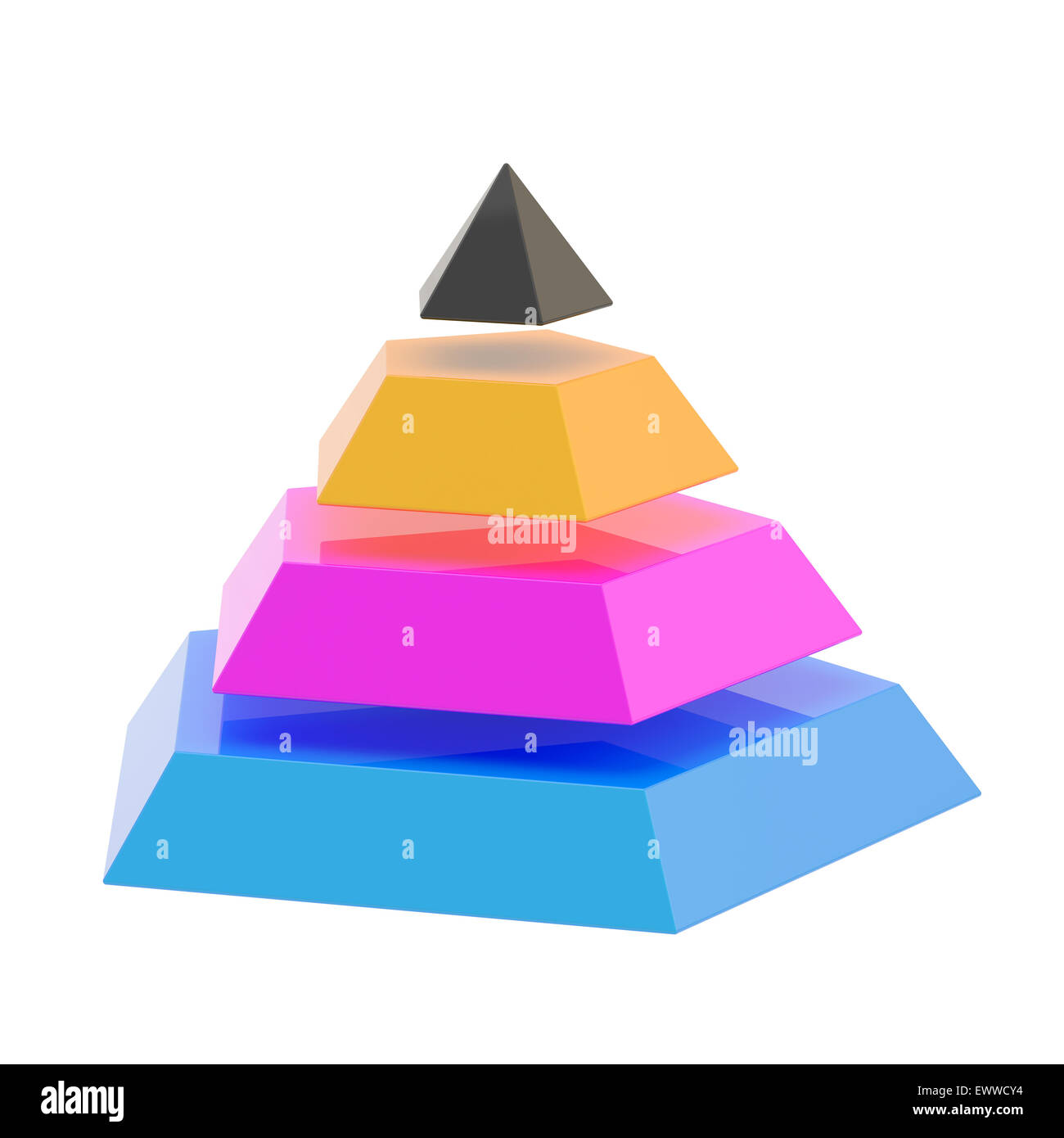 Divided into segments pyramid Stock Photo - Alamy