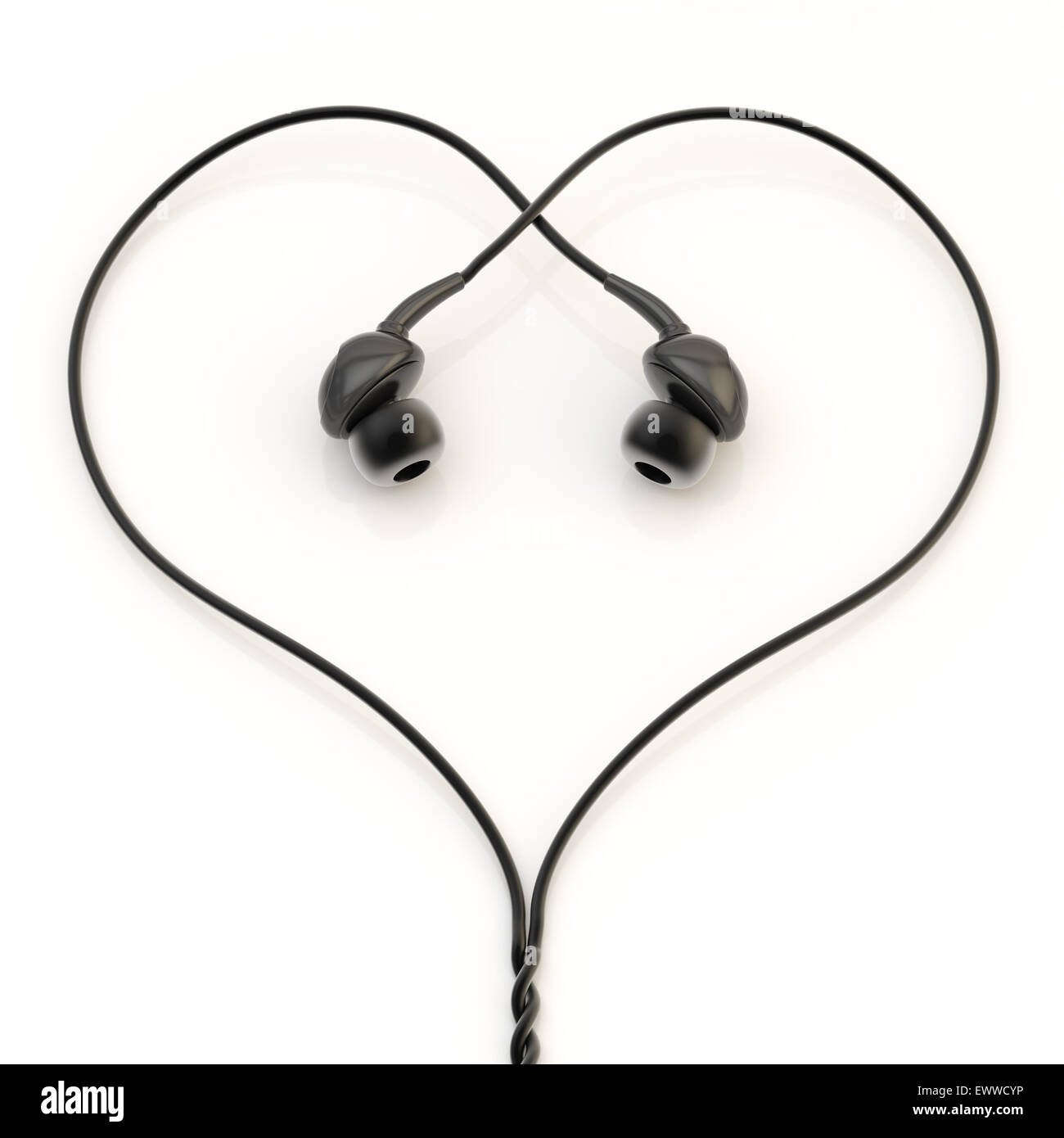 In-ear headphones composition Stock Photo - Alamy
