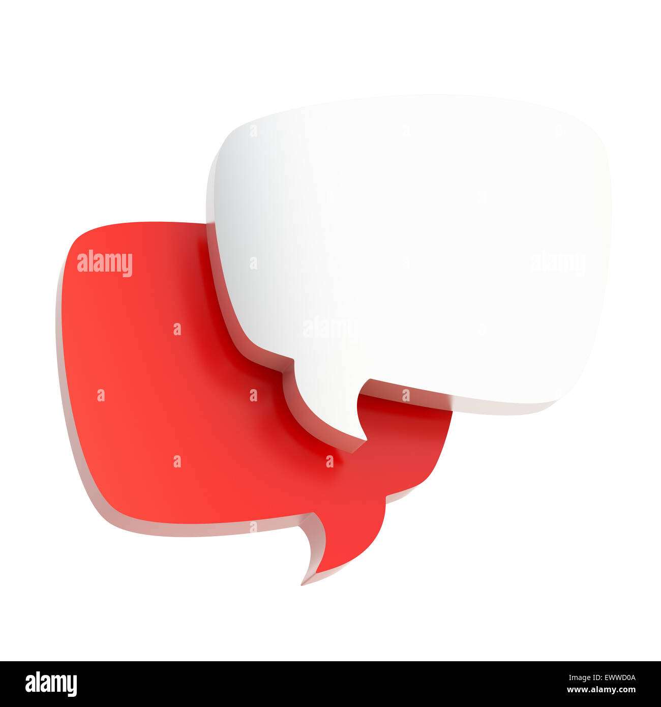 Composition of two text bubbles isolated Stock Photo - Alamy