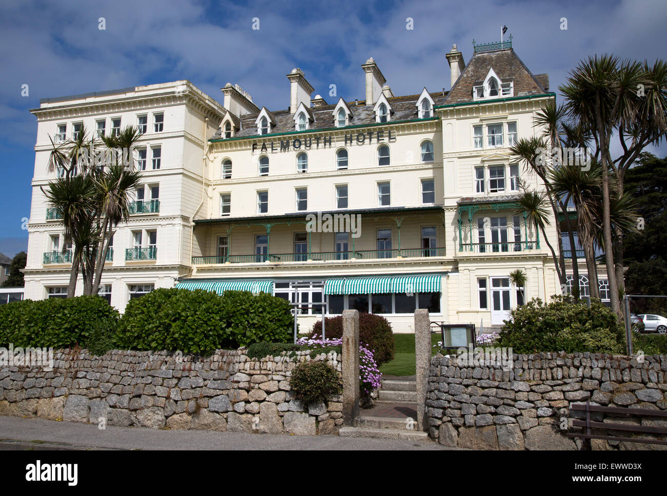 Historic Falmouth Hotel, Falmouth, Cornwall, England, UK Stock Photo ...