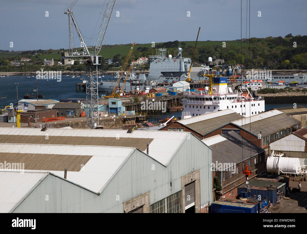 Port and docks at Falmouth, Cornwall, England, UK Stock Photo - Alamy
