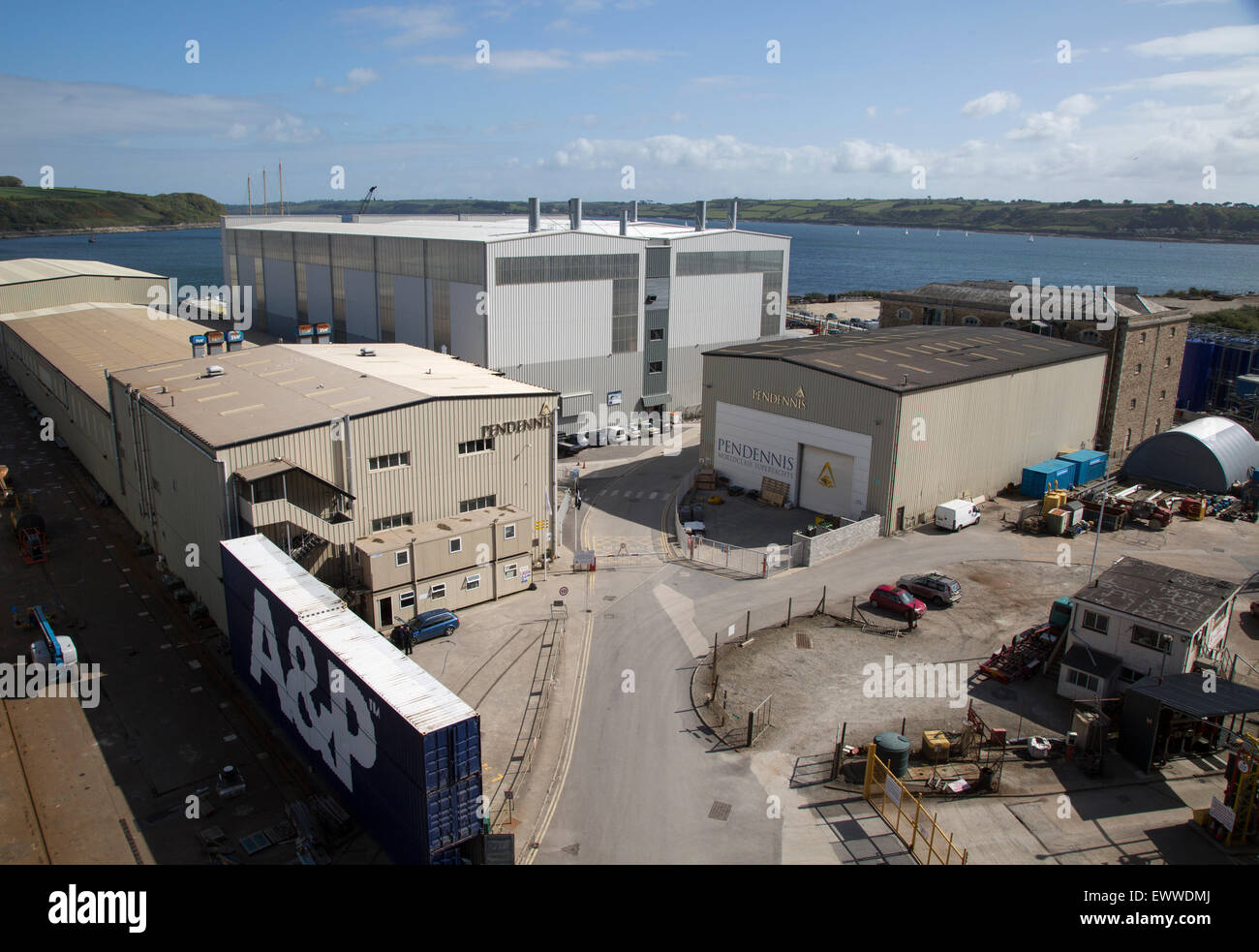 Pendennis shipyard, Falmouth, Cornwall, England, UK Stock Photo - Alamy