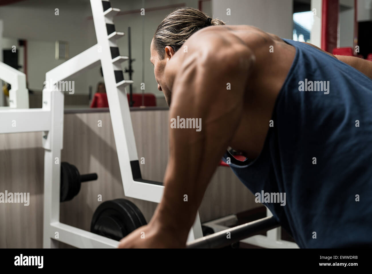 Bent Over Barbell Row Stock Photo - Alamy