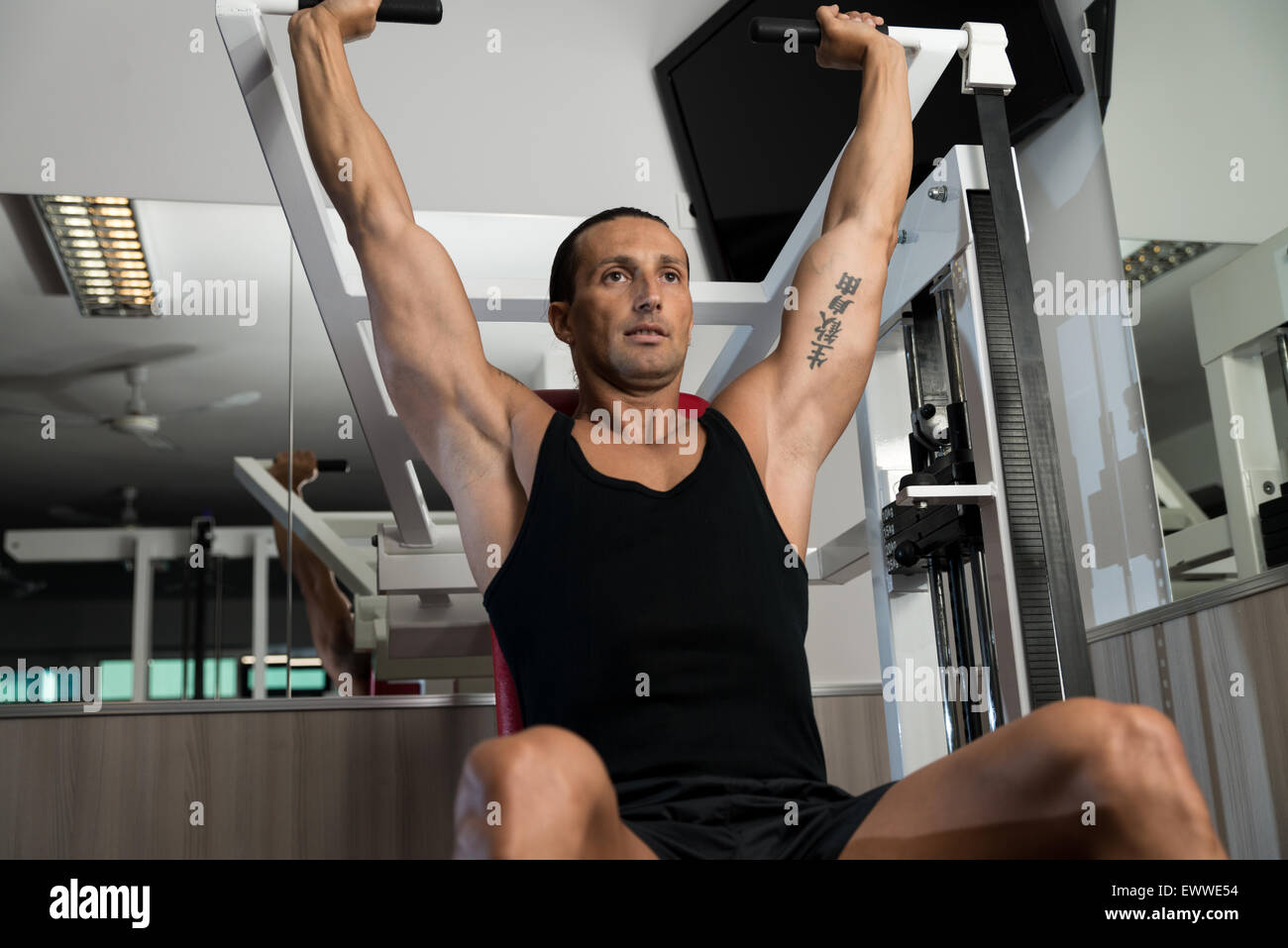 Shoulder Press Workout Stock Photo - Alamy