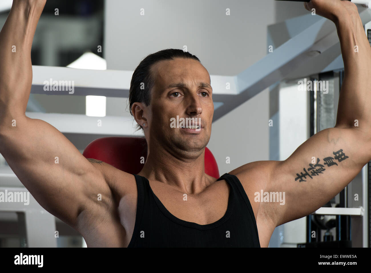 Shoulder Press Exercises Stock Photo - Alamy