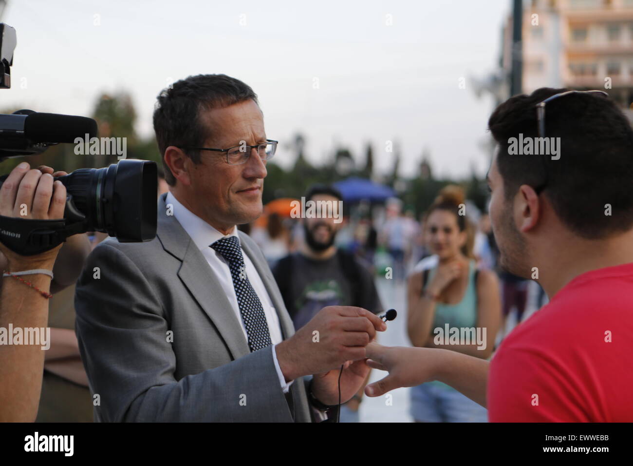 Athens, Greece. 01st July, 2015. CNN International anchor and reporter ...