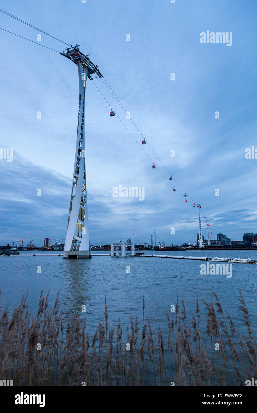London Cable Car over Thames River Stock Photo - Alamy