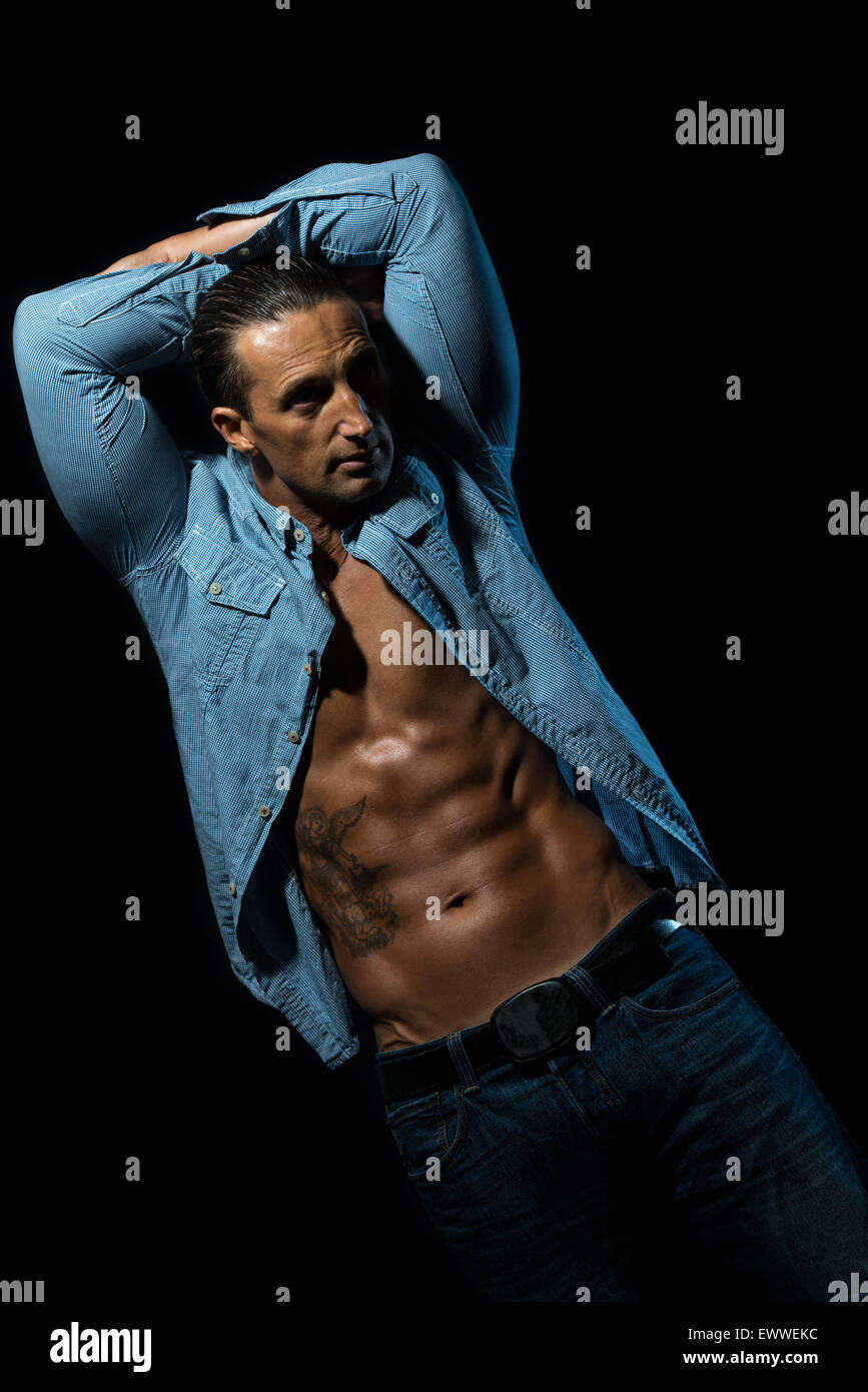 Look My Six Pack Stock Photo - Alamy