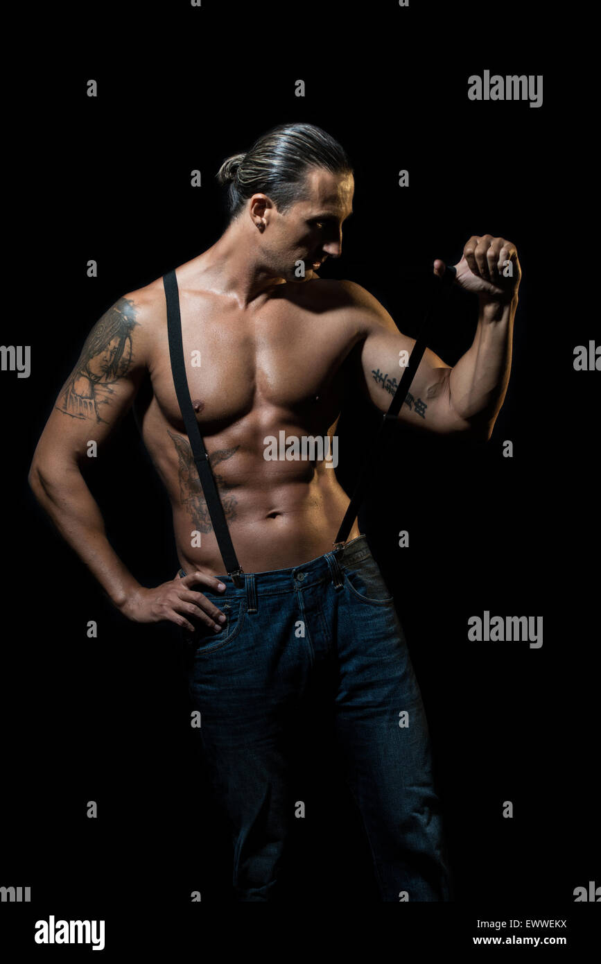 Look My Six Pack Stock Photo - Alamy